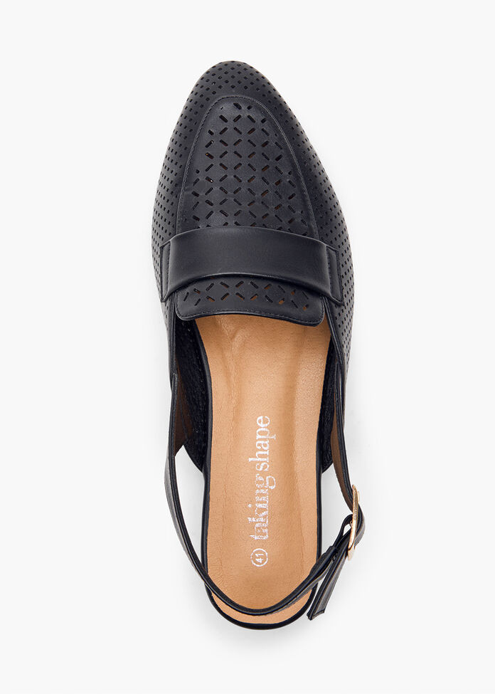 Shop Black Lasercut Slingback Shoe | Comfortable Shoes | Taking Shape AU