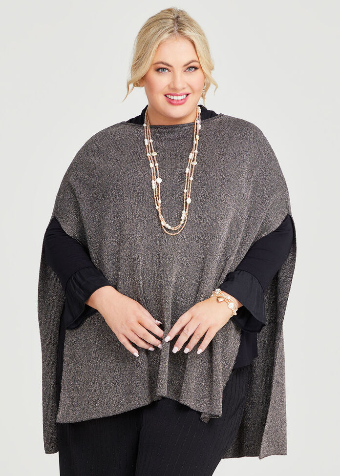 Shop Side Split Poncho in Brown | Accessories | Taking Shape AU