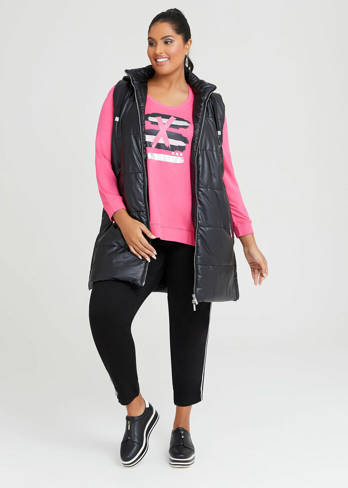 Shop Plus Size Retreat Pu Puffer Vest, Black | Taking Shape AU