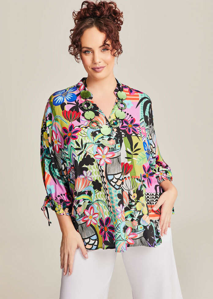 Shop Plus Size Natural Ivy Top, Multi | Taking Shape NZ