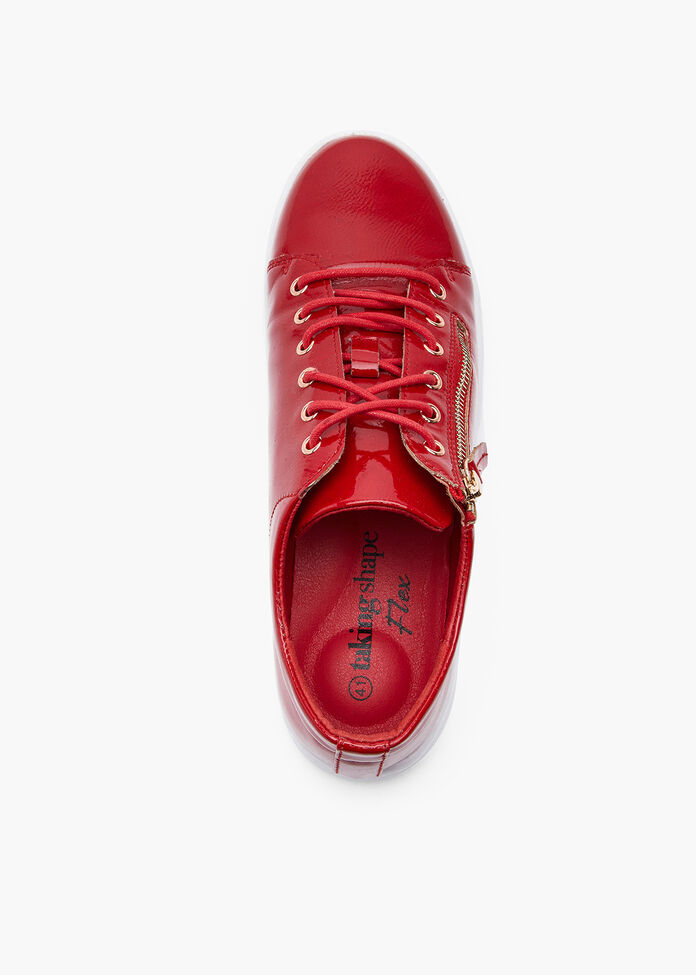 Shop Red Red Side Zip Sneaker | Comfortable Shoes | Taking Shape AU