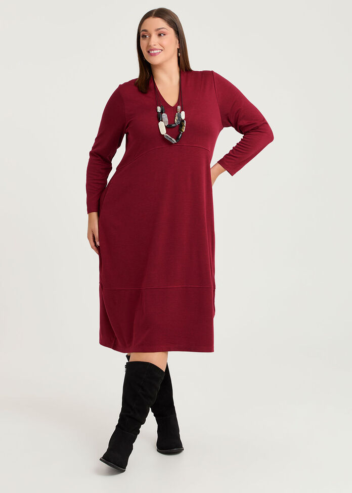 Shop Plus Size Natural Halo Ponte Rouge Dress, Red | Taking Shape AU