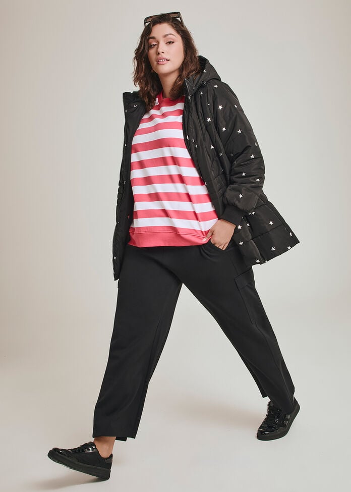 Shop Plus Size Cotton Mixed Stripe Sweatshirt, Stripes | Taking Shape AU