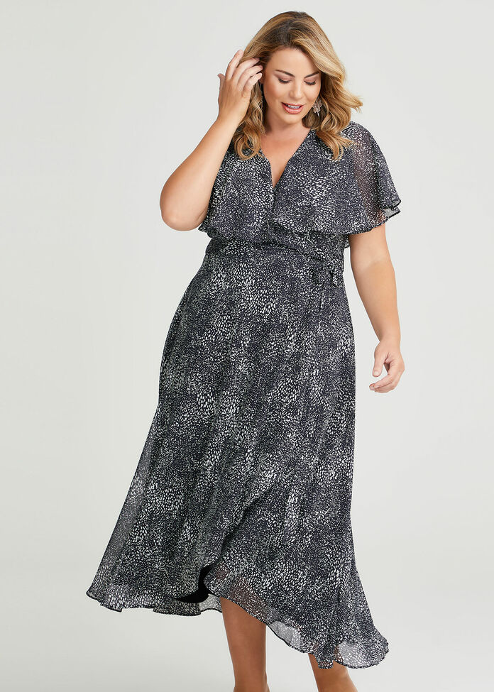 Shop Livia Chiffon Wrap Maxi Dress in Multi in sizes 12 to 30 | Taking ...