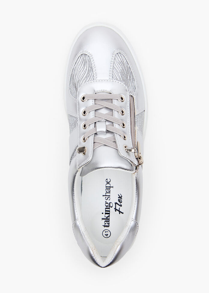 Silver Side Zip Sneaker Women's Footwear | Taking Shape NZ