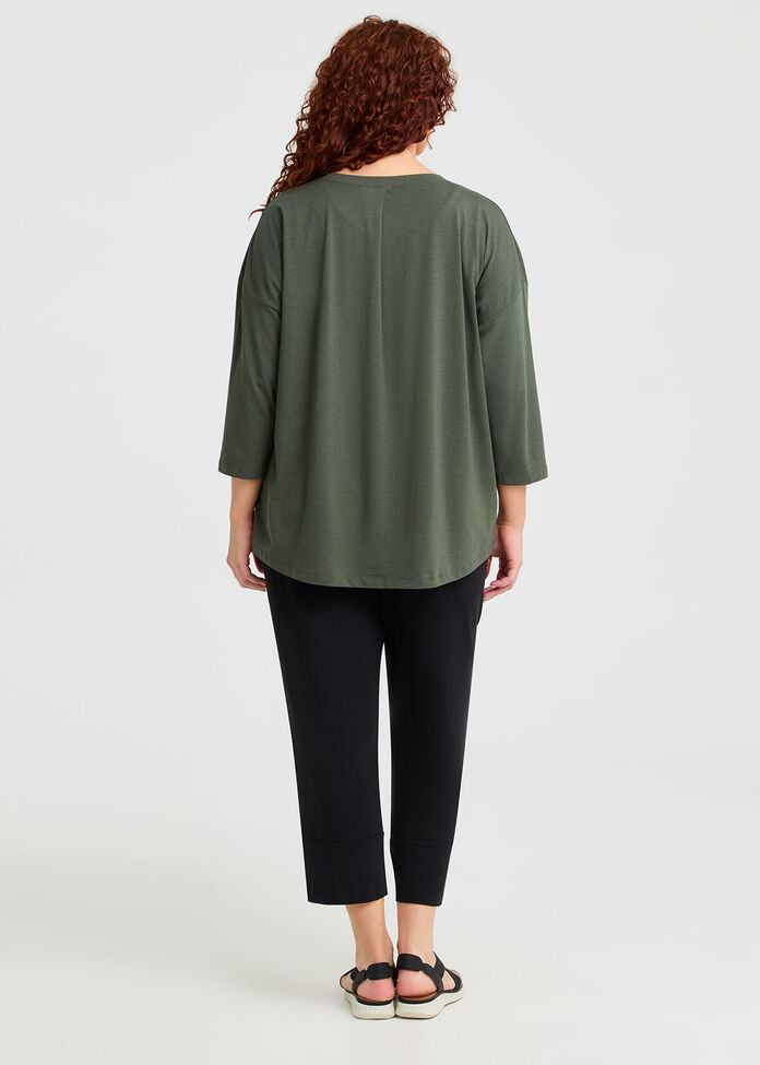 Shop Plus Size Pima Cotton Icon Top in Green | Taking Shape IE