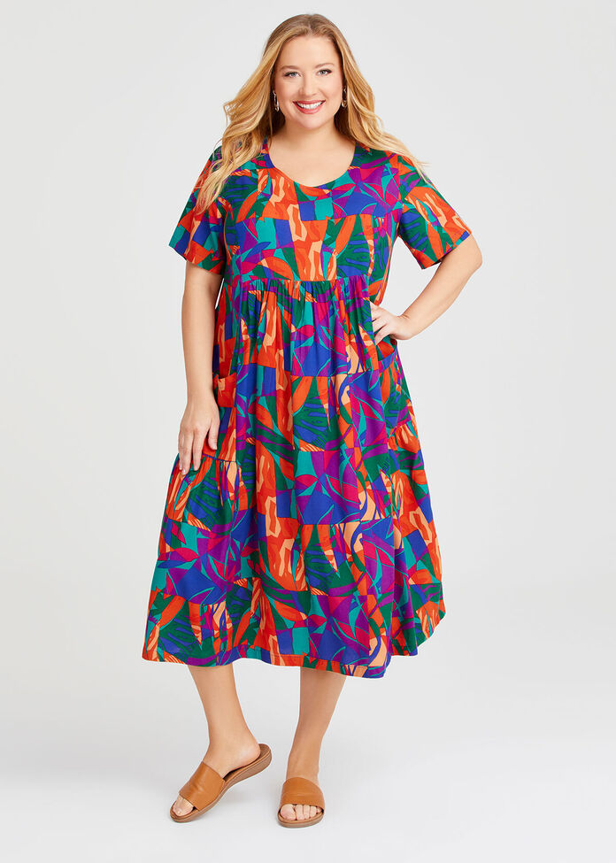 Shop Plus Size Natural Pocket Midi Dress, Multi | Taking Shape AU