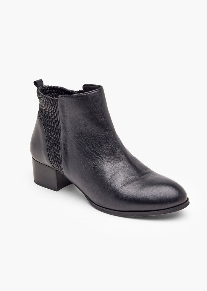 Shop Black Black Leather Ankle Boot | Comfortable Shoes | Taking Shape AU