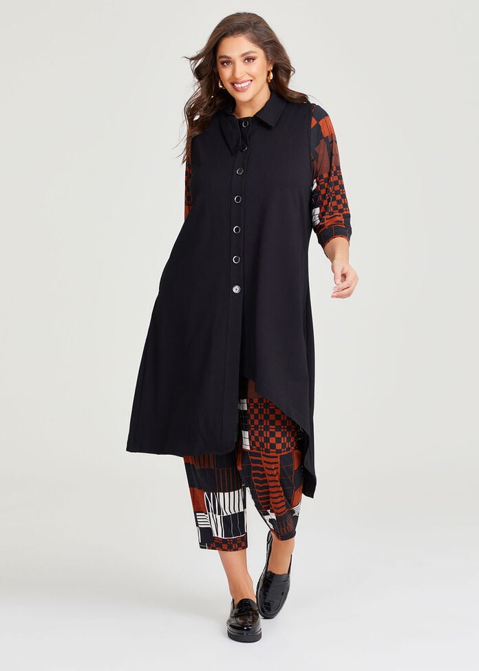 Shop Plus Size Long Bamboo Ponte Vest Black Taking Shape Au