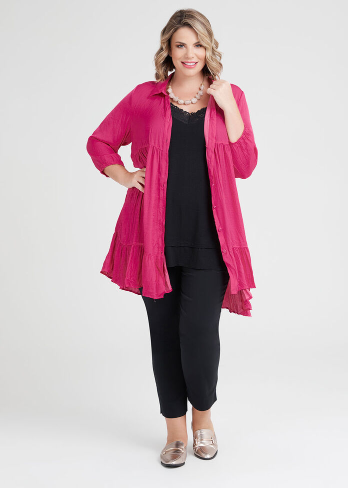 Shop Plus Size Luxe Glam Tier Shirt, Pink | Taking Shape AU