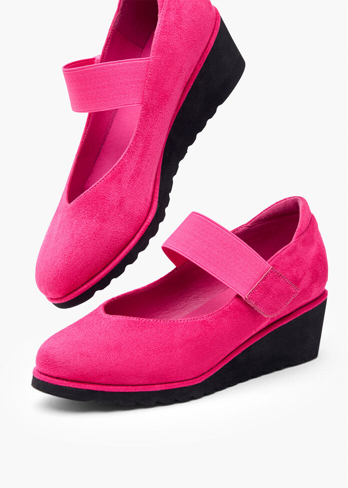Black Elastic Mary Jane Wedges | Women's Shoes | Taking Shape AU
