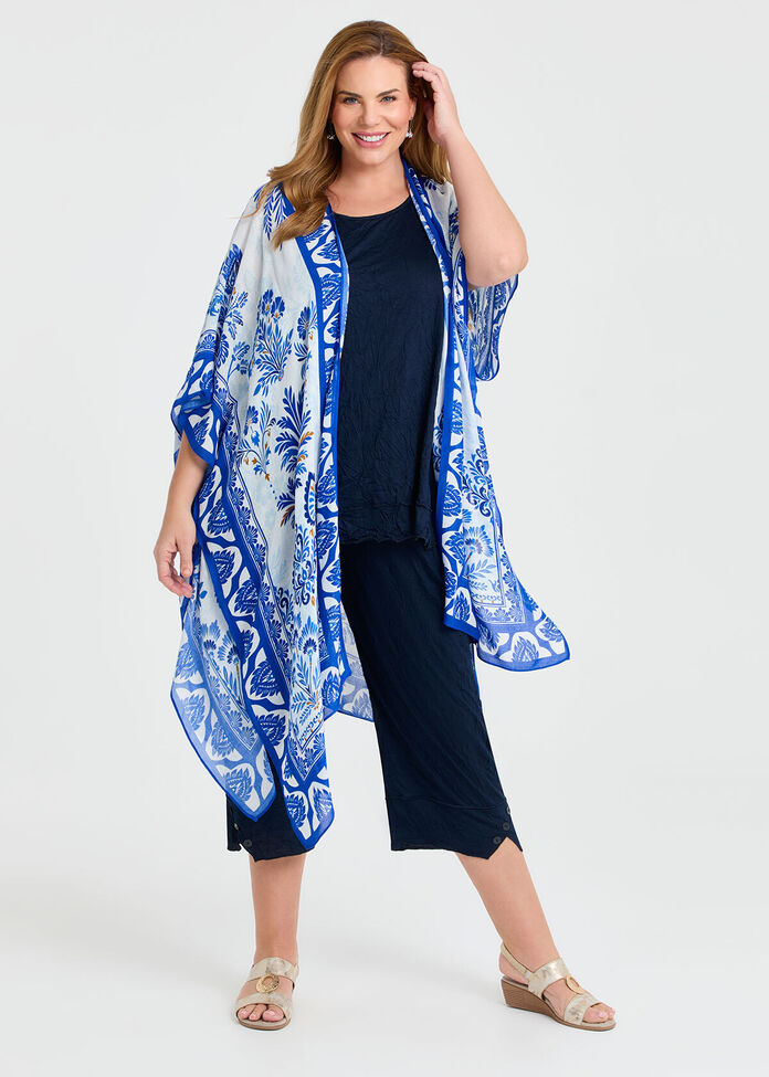 Shop Bohemian Blue Cape in Print | Accessories | Taking Shape AU