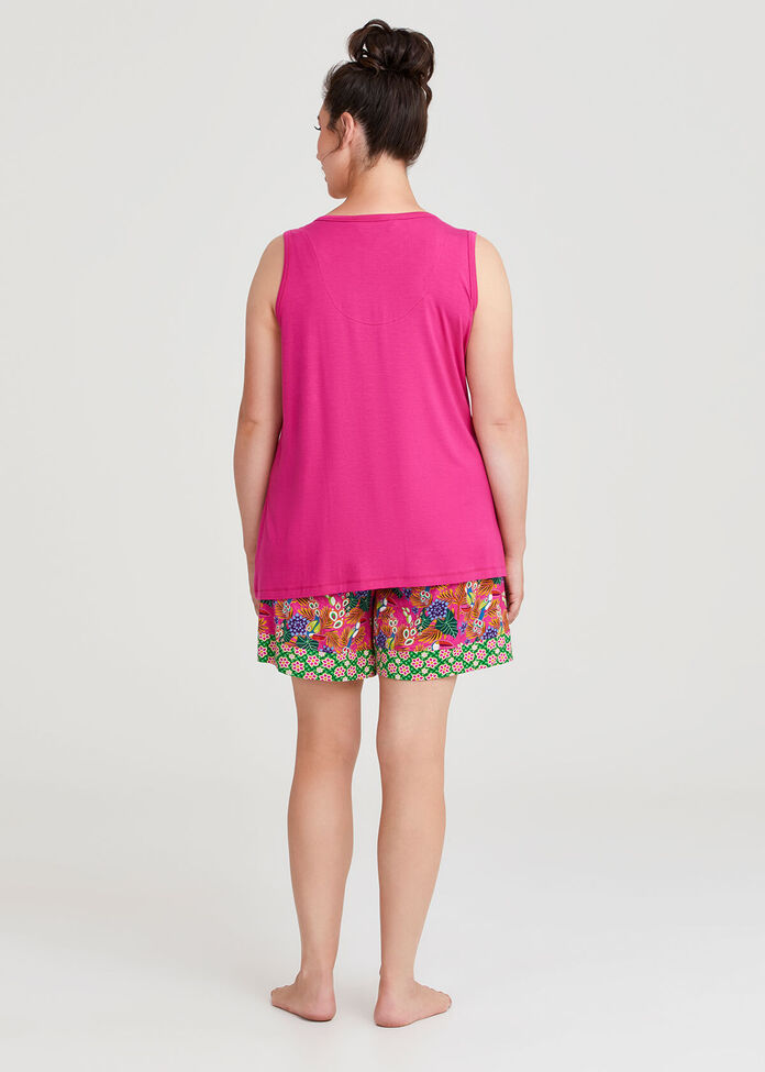 Pink Toucan Jungle Pyjama Tank for Plus Size Women | Taking Shape AU
