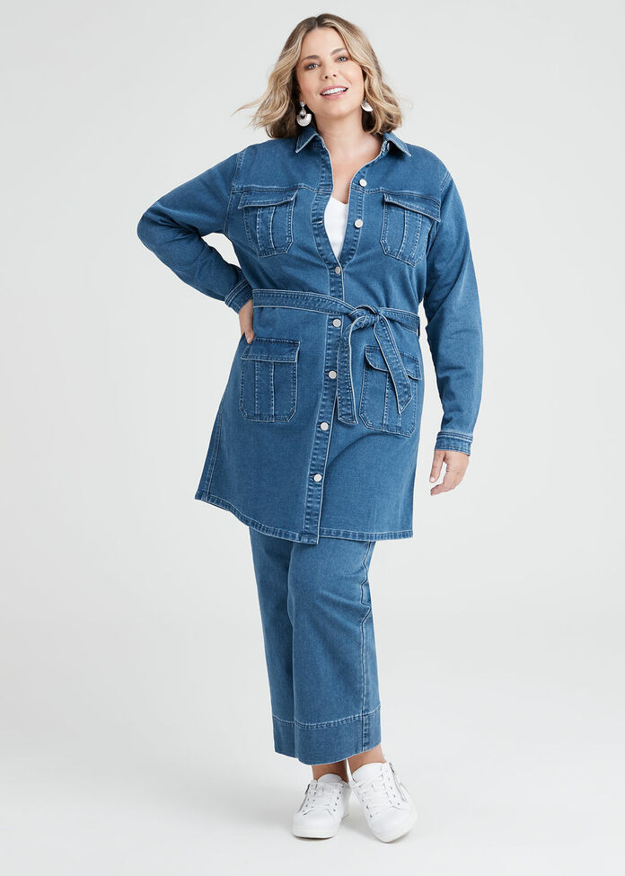 Shop Plus Size Girlfriend Denim Jacket, Blue | Taking Shape AU