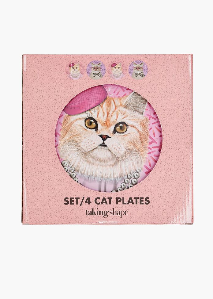 Shop Set of 4 Cat Plates | Accessories | Taking Shape AU