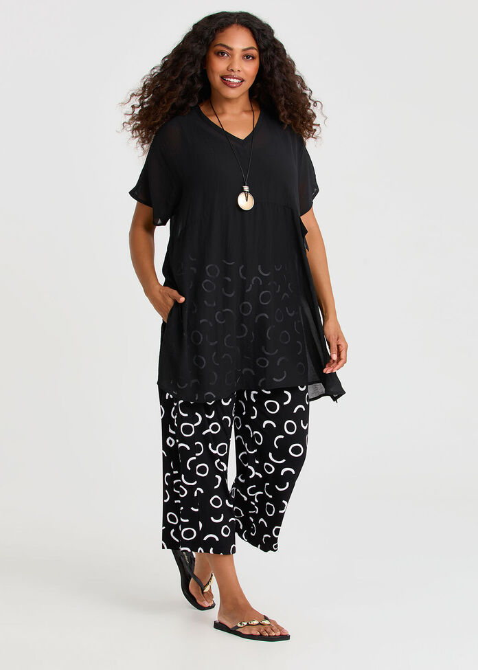 Shop Plus Size Chiffon Kira Tunic, Black | Taking Shape AU