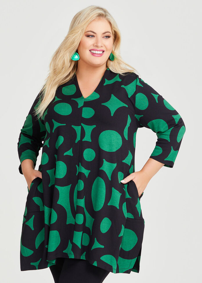 Shop Plus Size Tulip Ponte Tunic, Black | Taking Shape NZ