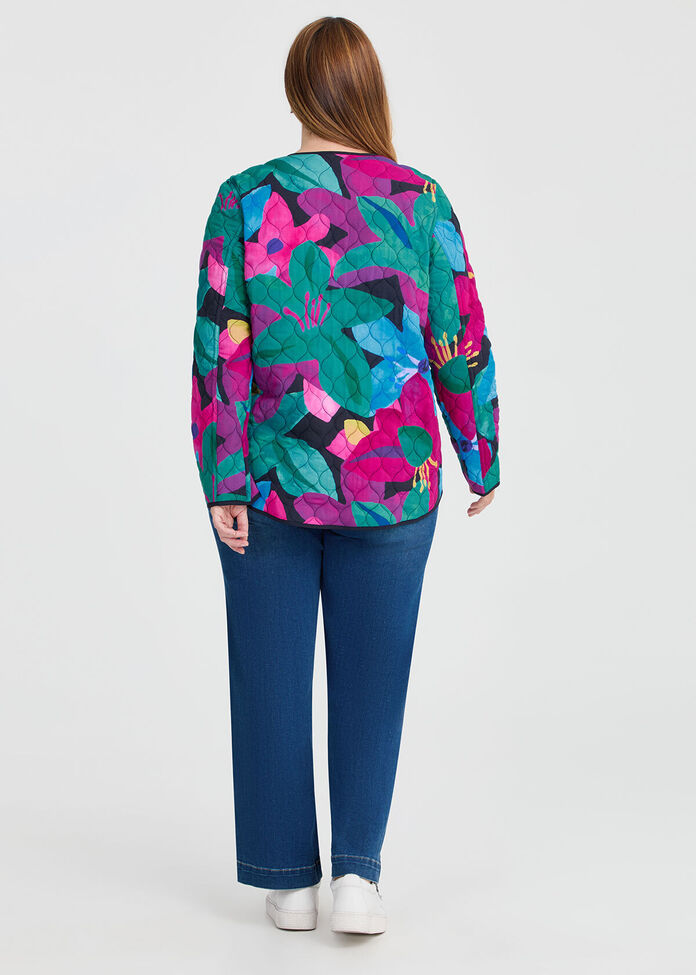 Shop Plus Size Natural Floral Reversible Jacket, Multi | Taking Shape NZ