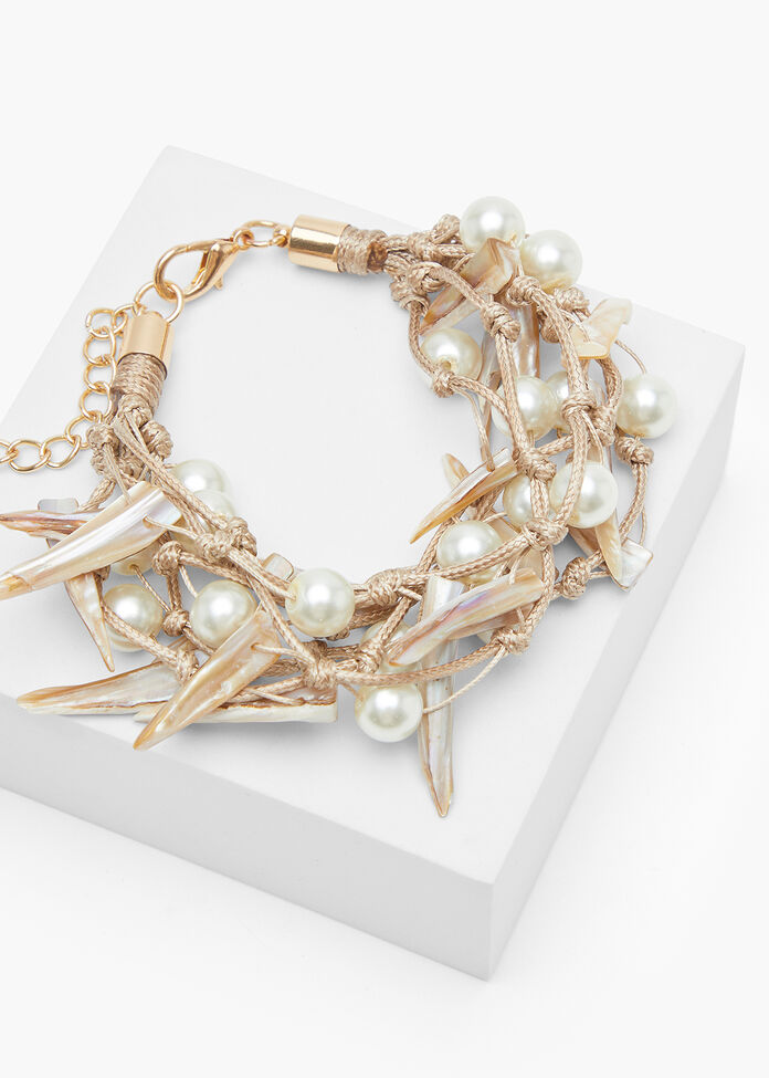 Shop Shell & Pearl Bracelet in White | Accessories | Taking Shape AU