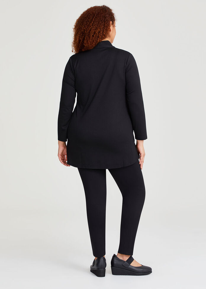Shop Plus Size Ponte Fundamental Top Black Taking Shape Nz