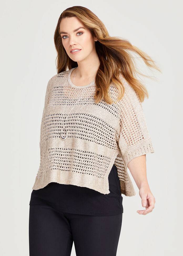 Plus Size Pointelle Sparkle Over Top | Sizes 12-30 | Taking Shape