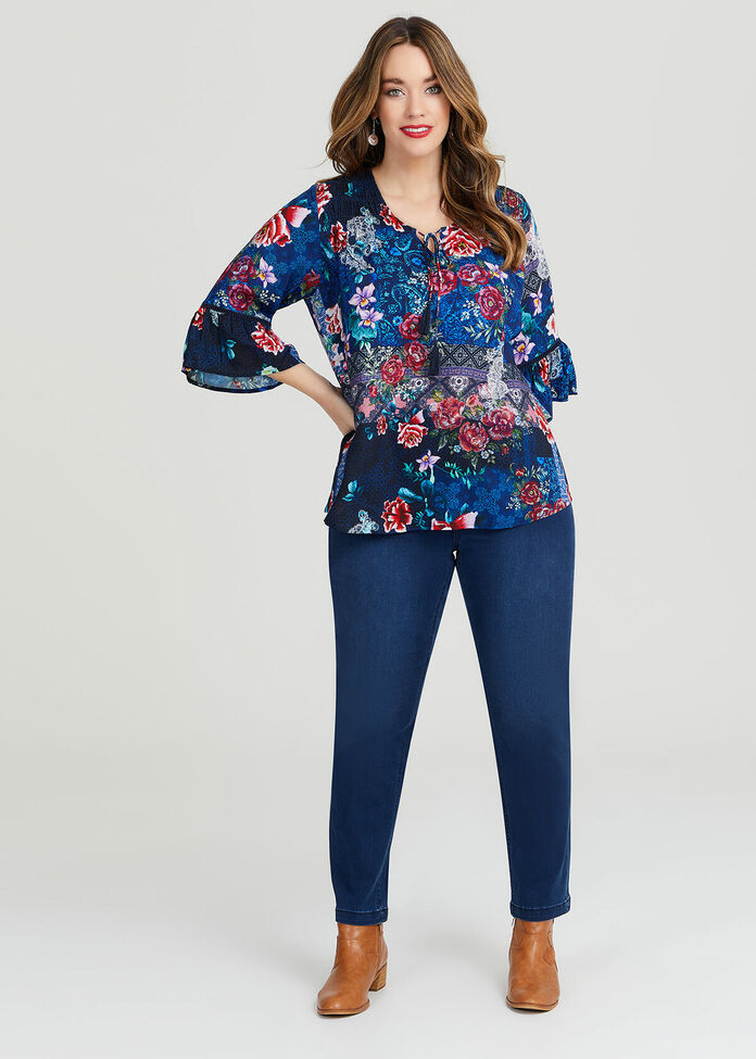 Shop Plus Size Natural Floral Boho Top, Multi | Taking Shape AU
