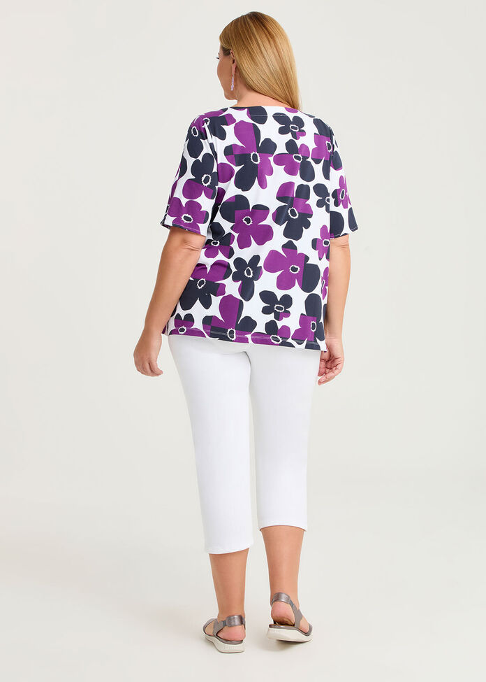 Shop Plus Size Cotton Abstract Flower T-shirt, Floral | Taking Shape AU