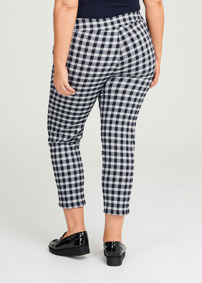 Shop Plus Size Natural Blue Check Pant, Blue | Taking Shape AU