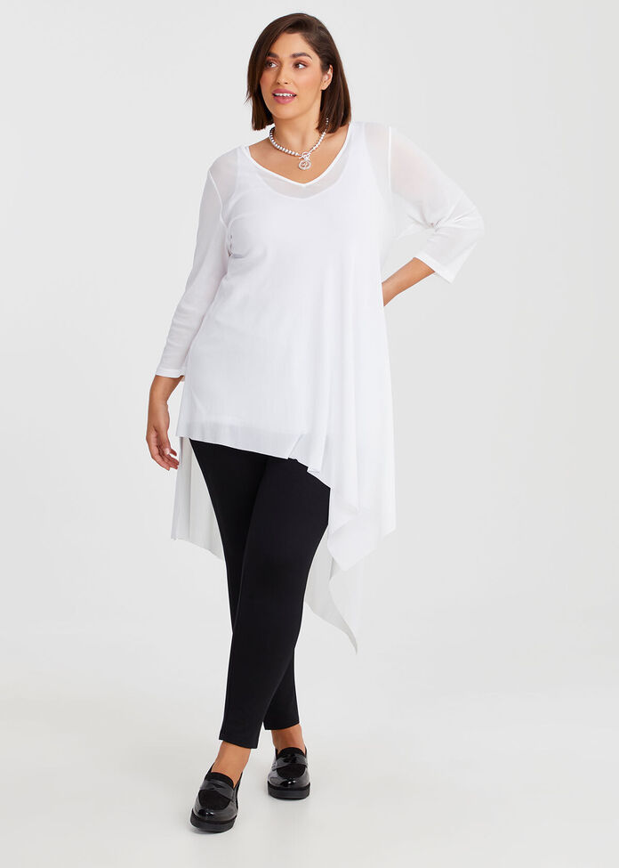 Shop Plus Size Double Take Mesh Layering Tunic, Black | Taking Shape AU
