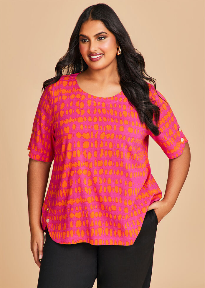 Shop Plus Size Alicia Natural Abstract Spot Top in Purple | Taking Shape AU