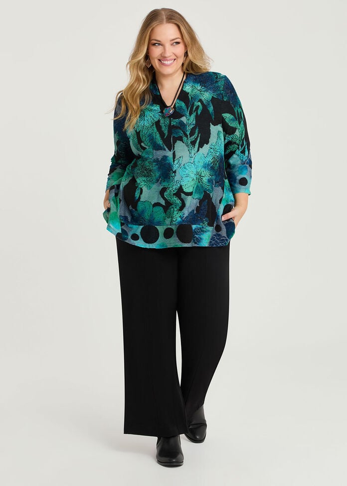 Shop Plus Size Floral And Spot Burnout Top, Multi | Taking Shape NZ