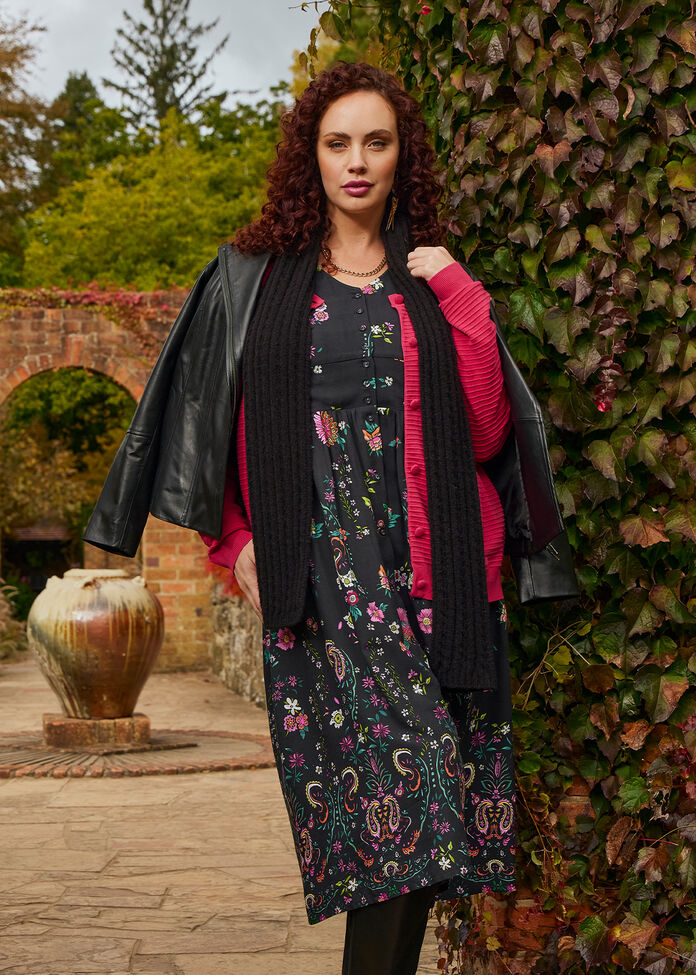 Plus Size Black Leather Ponte Charlotte Jacket | Taking Shape AU