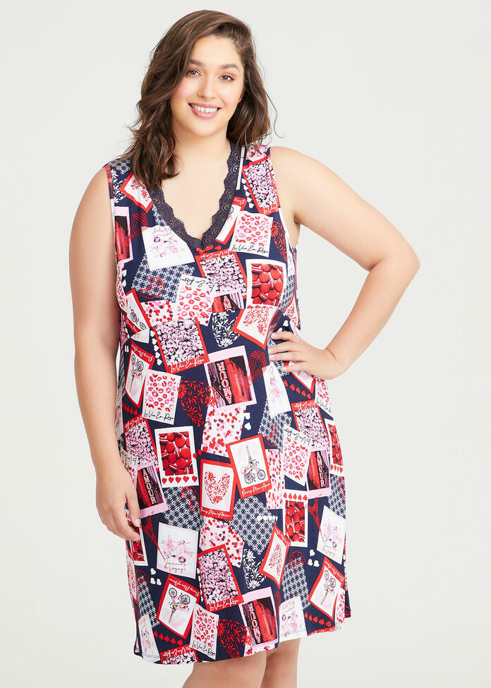 Shop Plus Size Bamboo Polaroid Print Nightie, Multi | Taking Shape AU