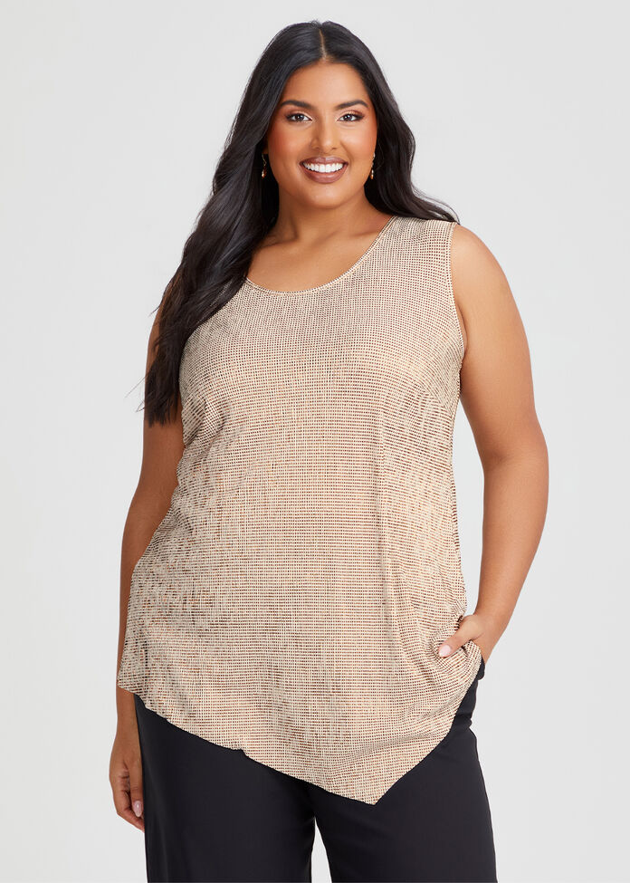 Plus Size Women's Time To Shine Tank in Gold | Taking Shape NZ