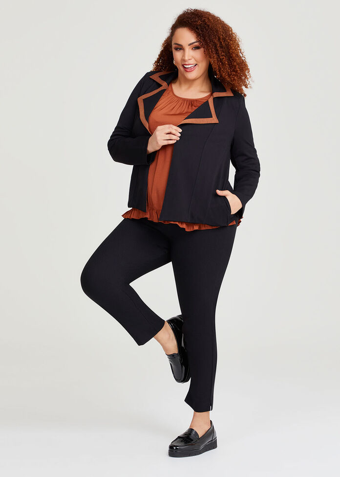 Shop Plus Size Bamboo Ponte Element Jacket Black Taking Shape Au
