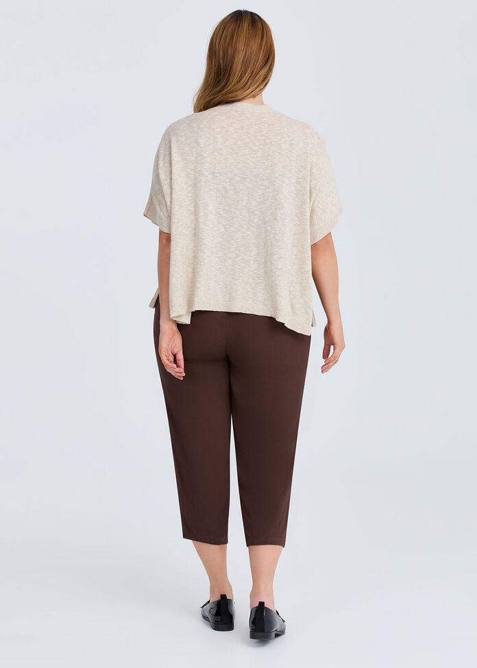 Shop Plus Size Linen Cotton Slub Knit Cardigan, Nude | Taking Shape AU