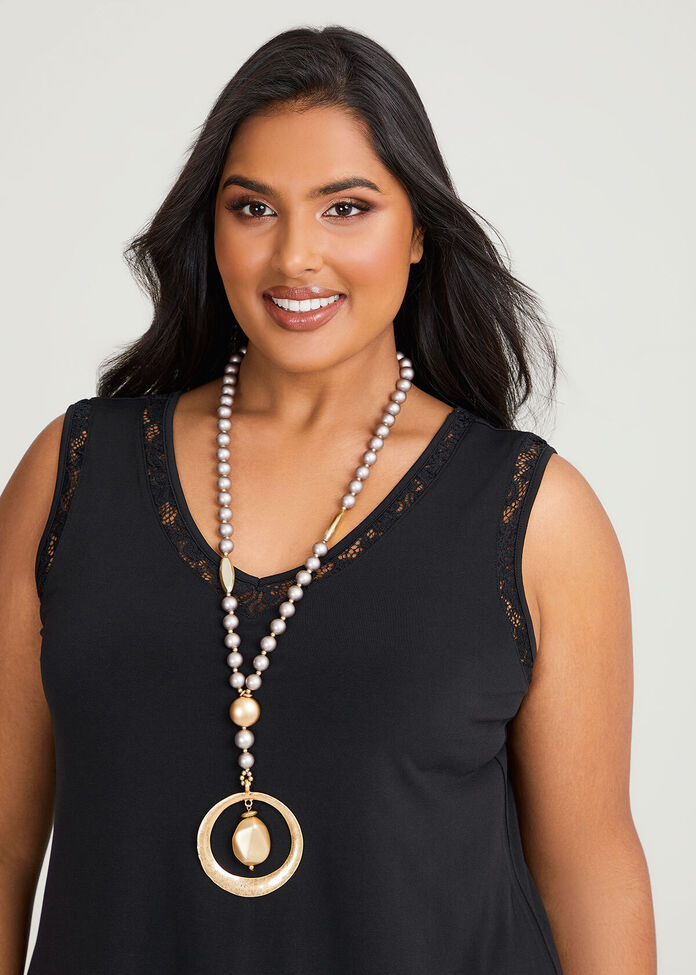 Shop Beaded Gold Gong Necklace | Accessories | Taking Shape AU