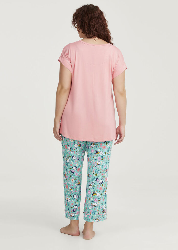 Shop Plus Size Snoopy Good Night Pyjama Top, Pink | Taking Shape AU