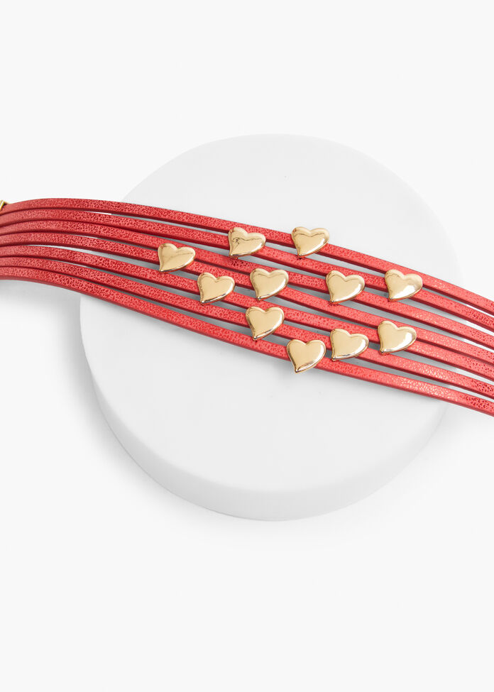 Shop Metallic Clasp Festive Bracelet in Red | Accessories | Taking Shape NZ