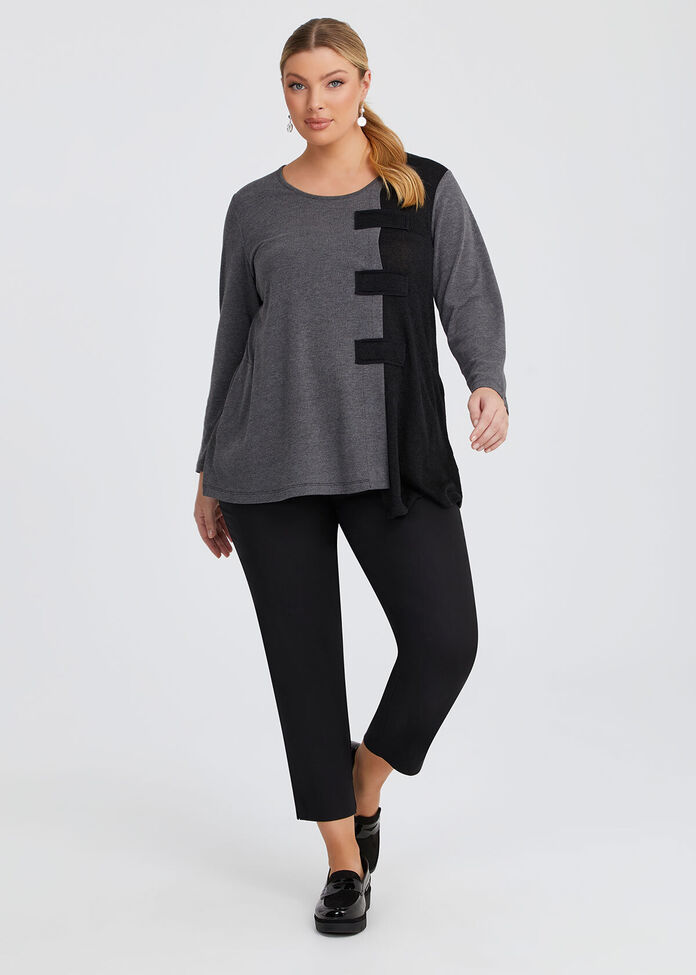 Shop Plus Size Tab Front Honeycomb Top, Grey | Taking Shape AU