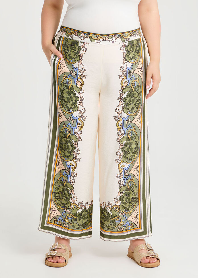 Shop Plus Size Natural Urban Tropics Pant, Multi | Taking Shape AU