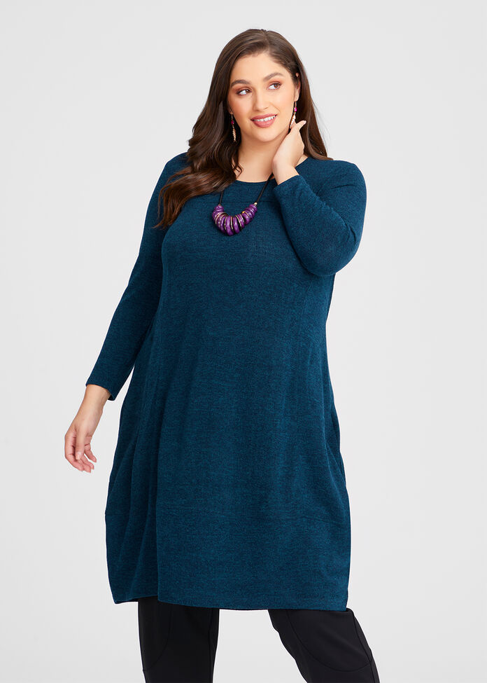 Shop Julia Long Sleeve Snug Dress in Black, Sizes 12-30 | Taking Shape AU