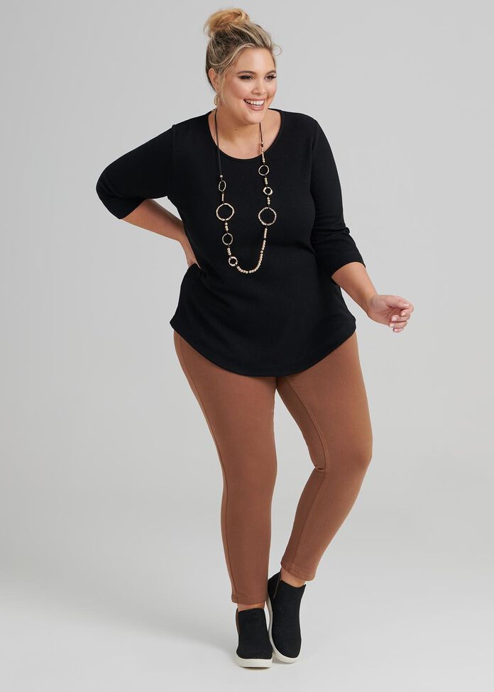 Shop Plus Size Staple Curved Hem Top, Black | Taking Shape AU
