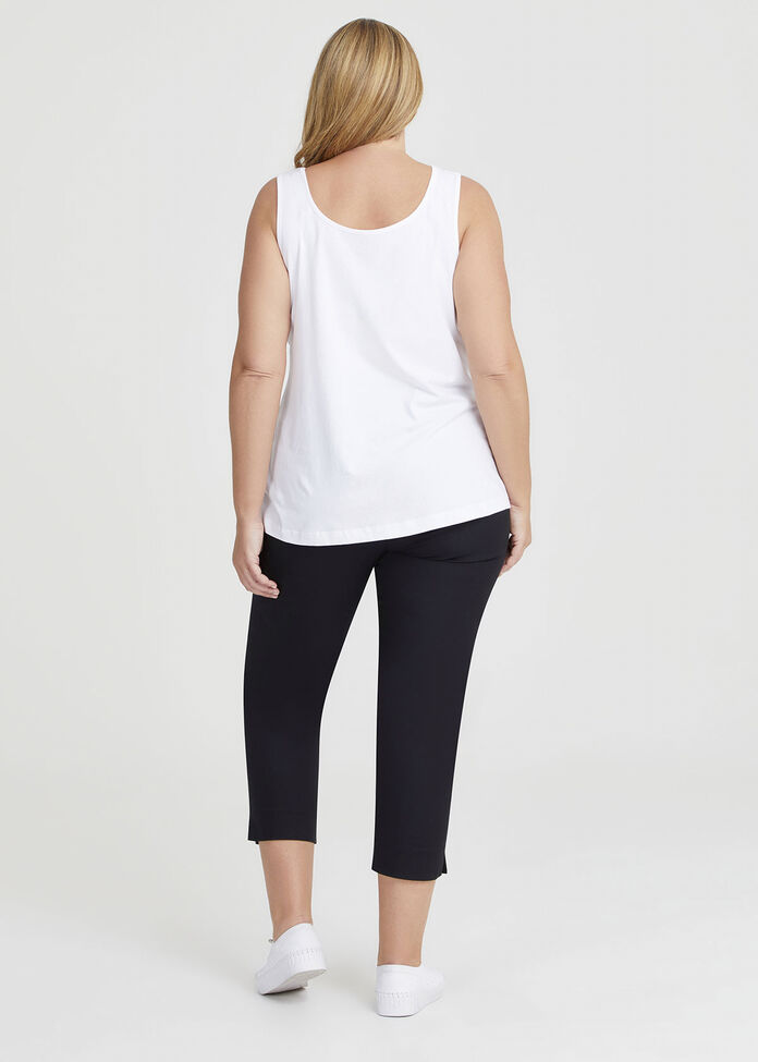 Shop Plus Size Good Earth Australian Cotton Reversible Cami, White ...