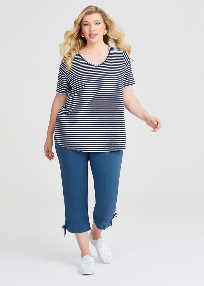 Shop Plus Size Castaway Cargo 3/4 Pant in Blue | Taking Shape AU
