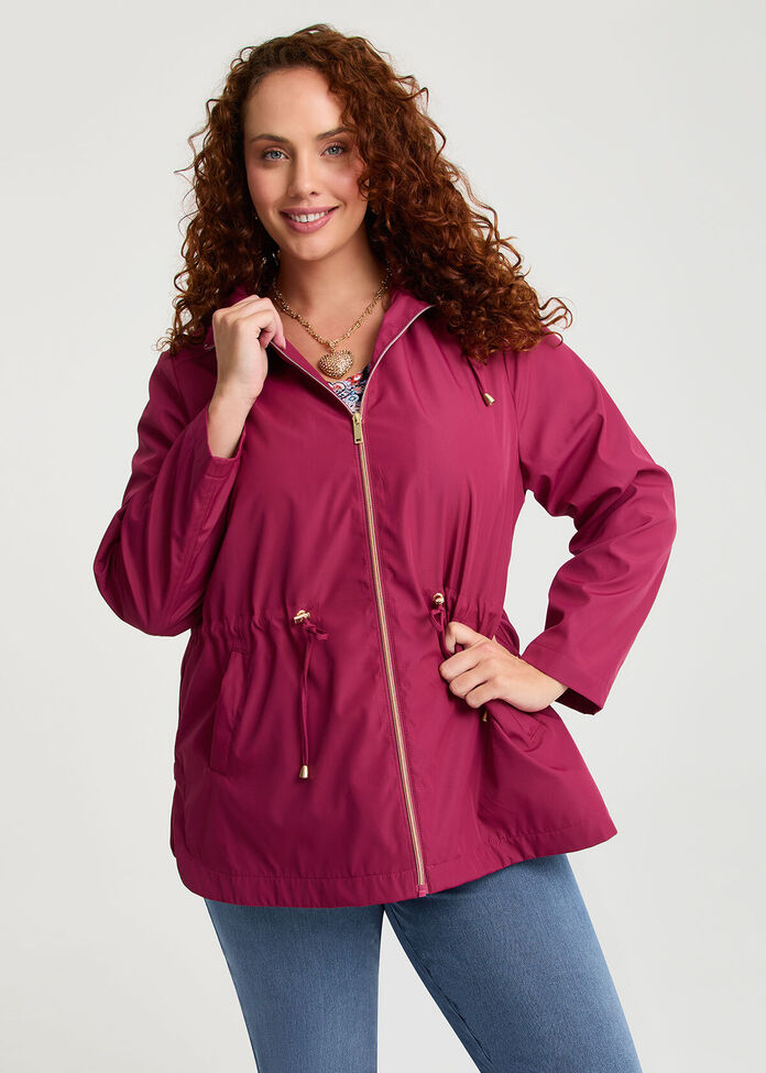 Shop Plus Size Hooded Anorak Jacket, Pink | Taking Shape AU