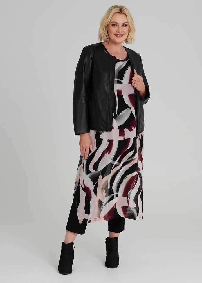 Shop Plus Size Coco Leather Jacket in Black | Taking Shape AU