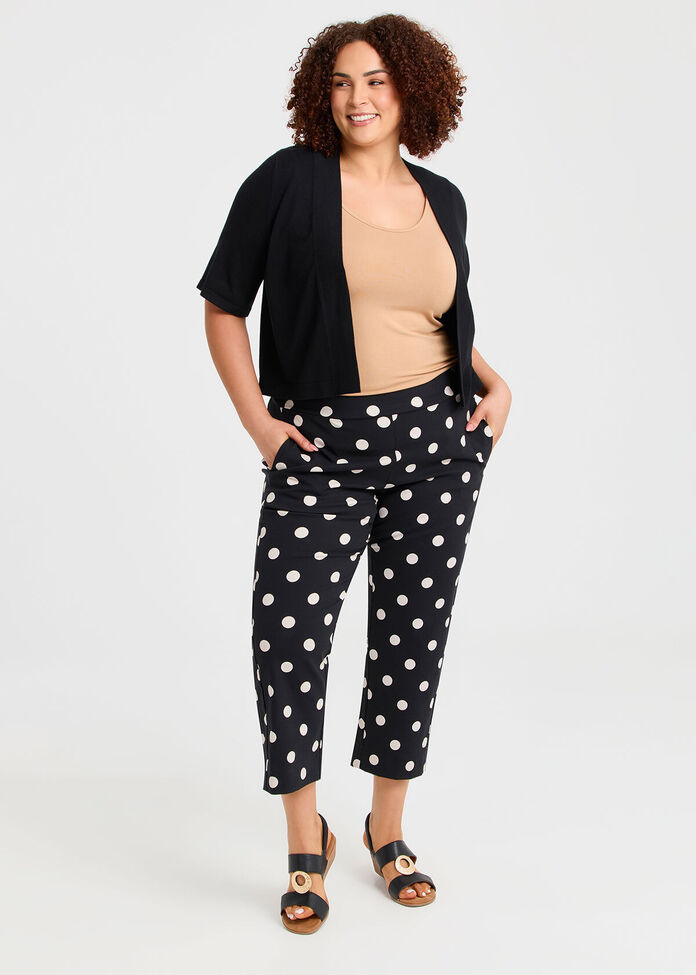 Shop Plus Size Jessie Crop Natural Cardigan, Black | Taking Shape NZ