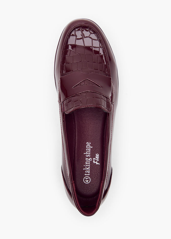 Red Merlot Patent Loafers | Women's Shoes | Taking Shape NZ