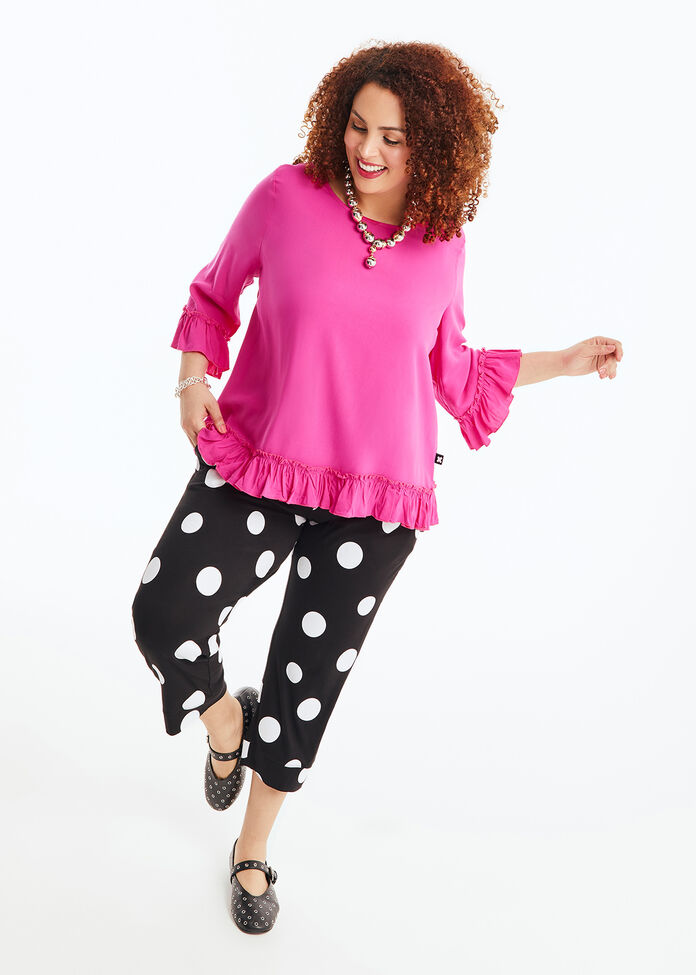 Shop Plus Size Bamboo Frills And Thrills Top, Red | Taking Shape AU